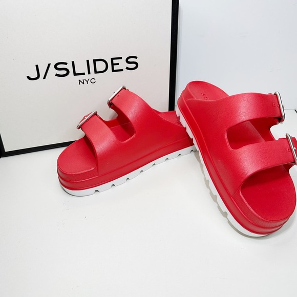 J. Slides | Shoes | New Jslides Simply Eva Slide Sandal Red Women M Nib ...